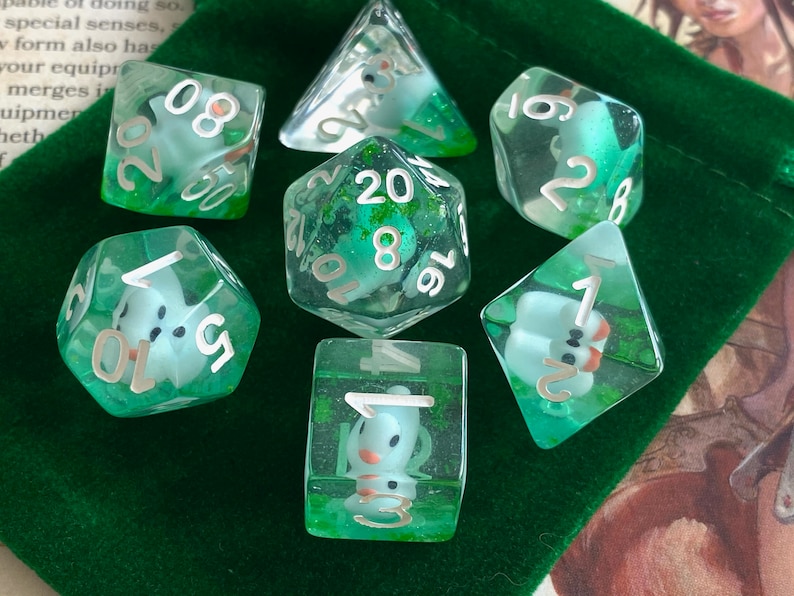 Rubber Ducky Dnd Dice Set | Blue | D20 TTRPG Polyhedral Dice Set ...