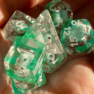 Rubber Ducky Dnd Dice Set | Blue | D20 TTRPG Polyhedral Dice Set ...
