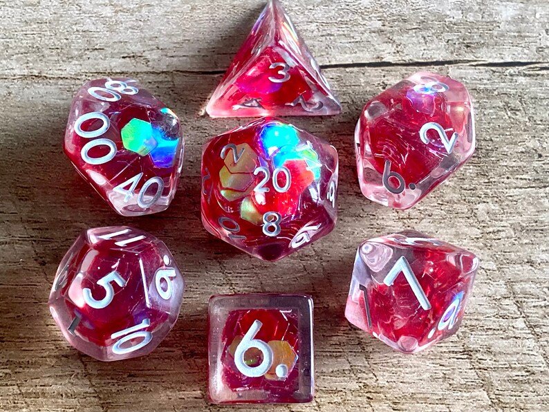 Red Dragon Scales Dnd Dice Set for Dungeons and Dragons D20 - Etsy