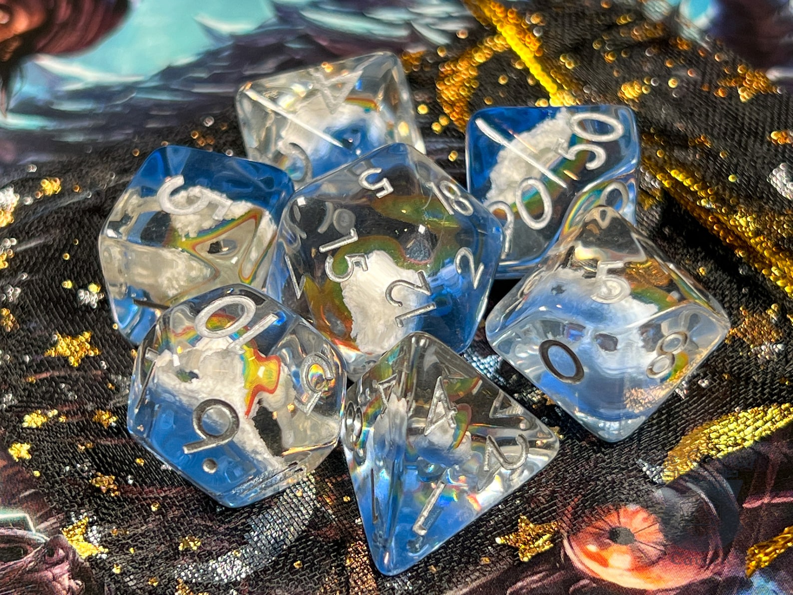 Rainbow Cloud Dnd Dice Set Cute Clouds and Rainbows - Etsy