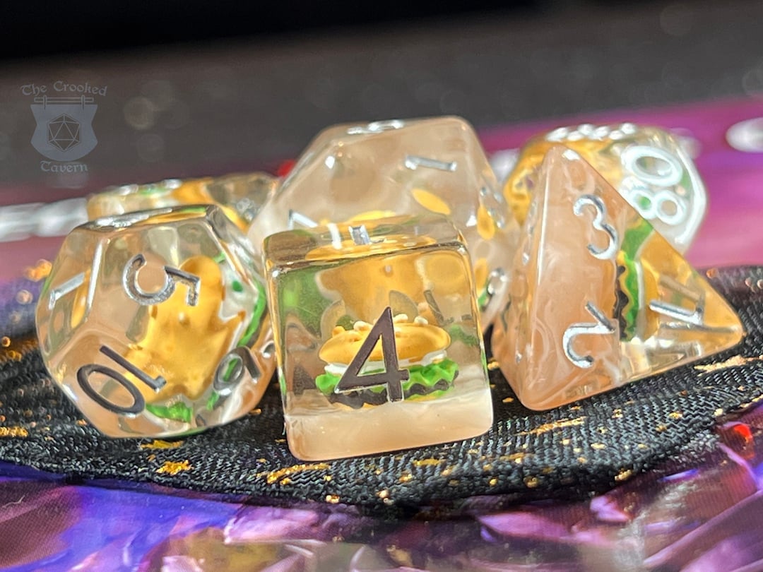 Summer Burger Dnd Dice Set | Dungeons and Dragons | Delicious Burger in ...