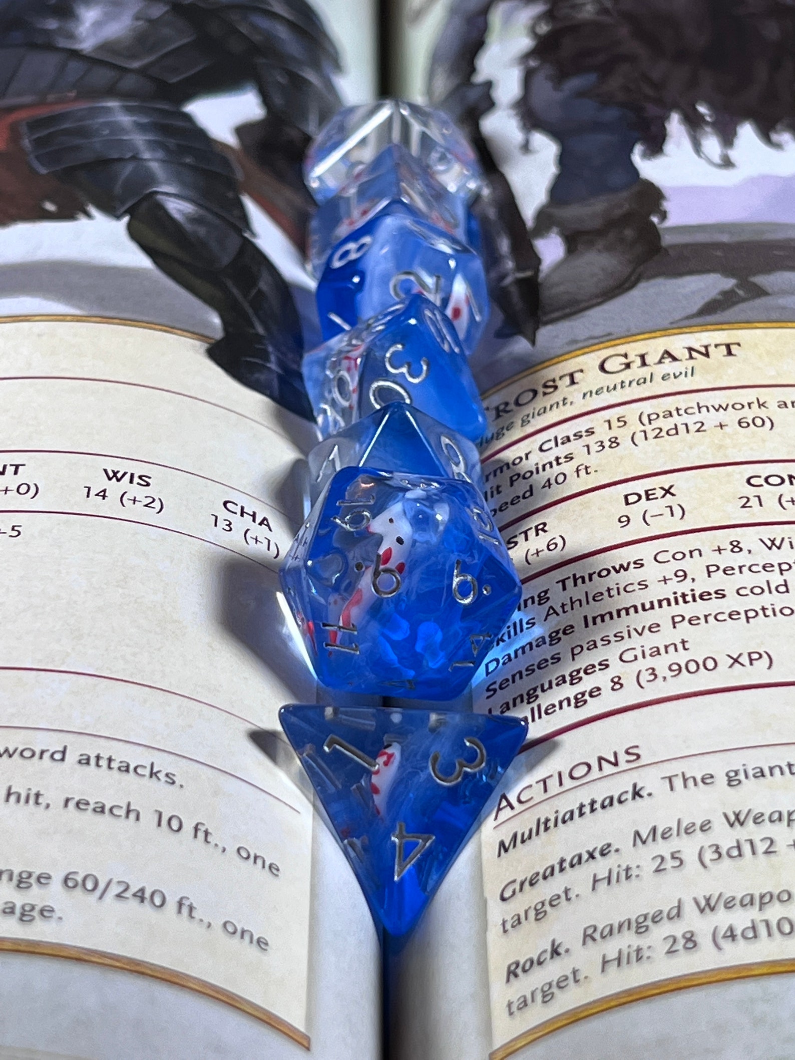 Sapphire Koi Fish Dnd Dice Set for Dungeons and Dragons D20 - Etsy
