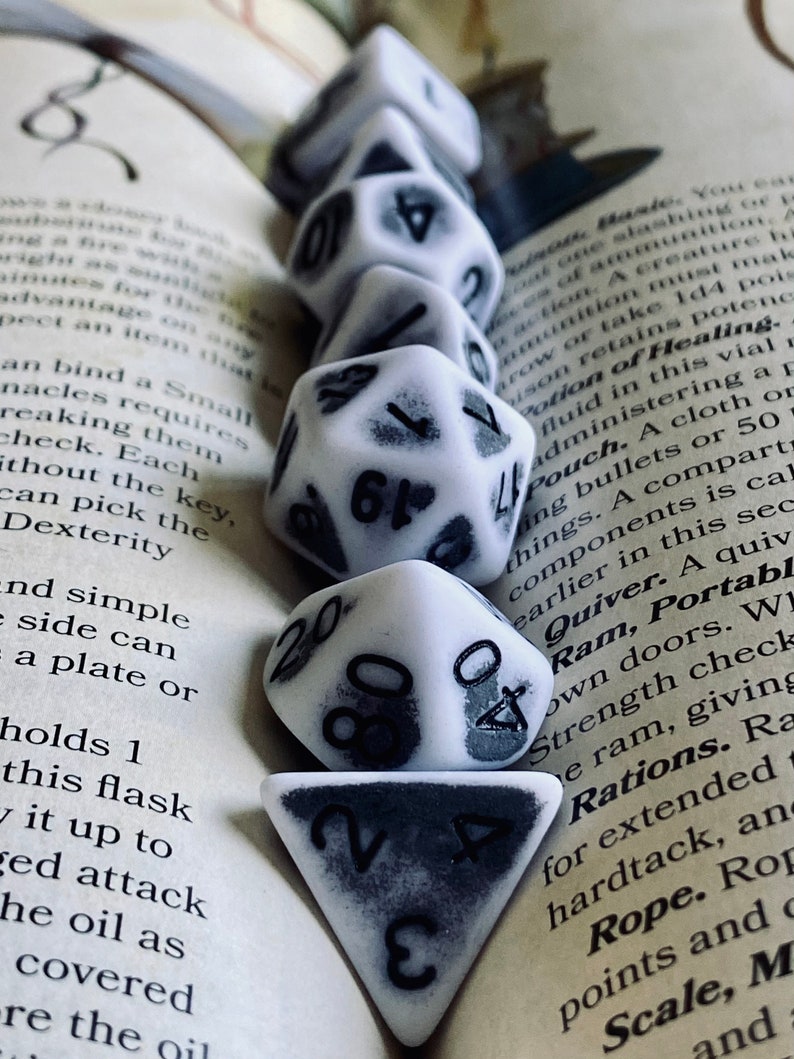 Bleached Bone Dnd Dice Set for Dungeons and Dragons D20 TT - Etsy