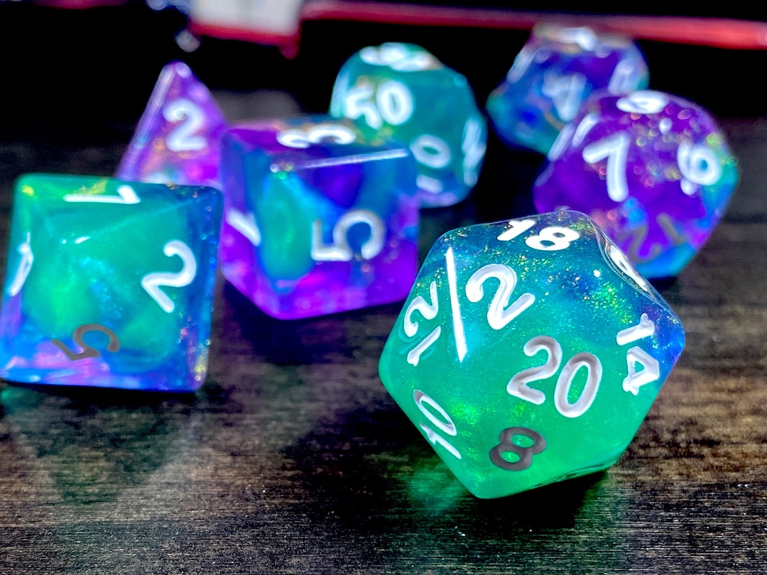 Poison Trap Dnd Dice Set | Dungeons and Dragons | Green and Purple ...