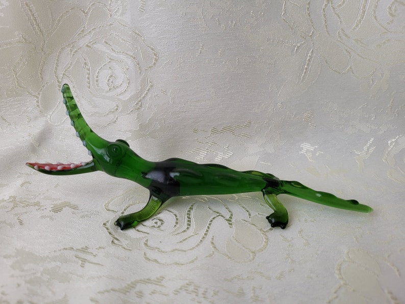 Murano Glass Figurine Crocodile Vintage Animal Figurine - Etsy