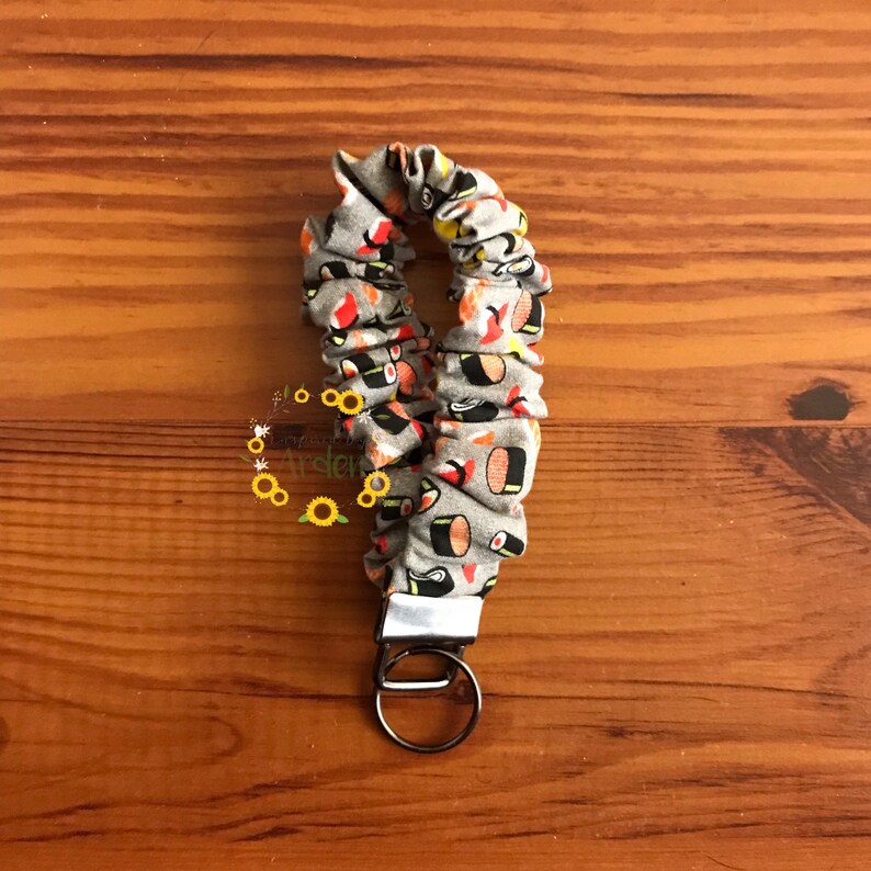 Sushi Scrunchie Key Wristlet Keychain - Etsy