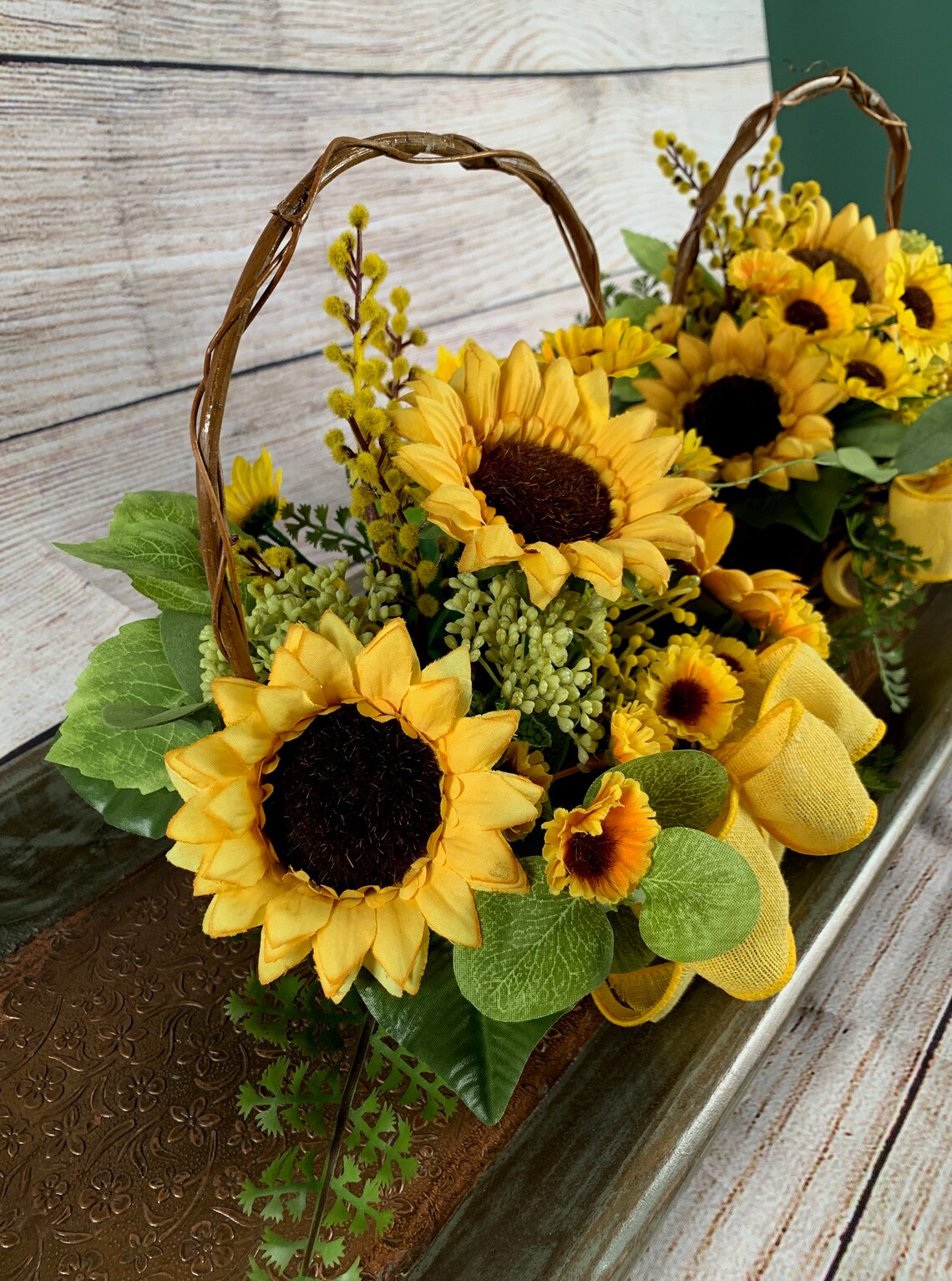 Sunflower Basket - Etsy