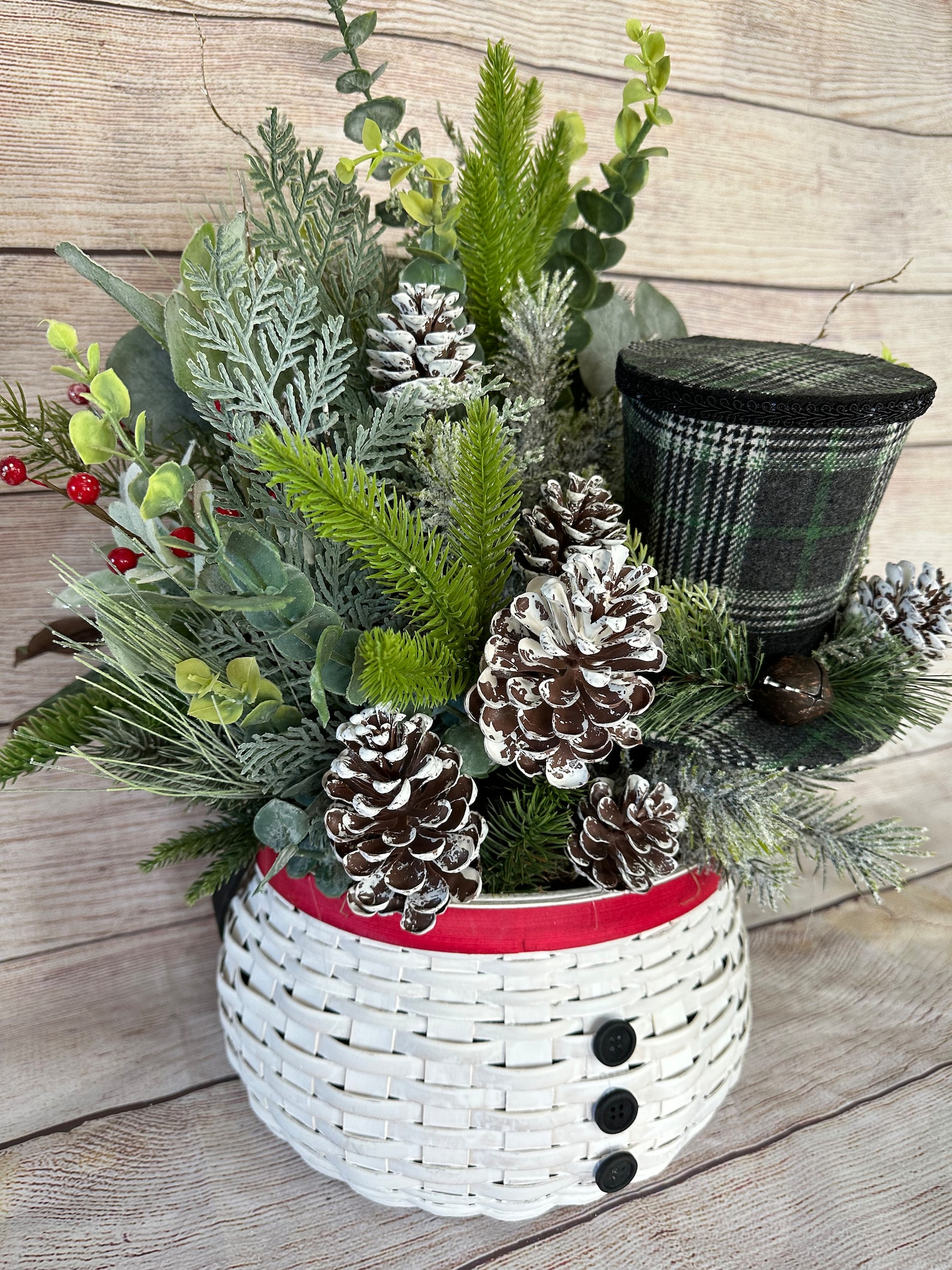 Winter Snowman Basket XL - Etsy