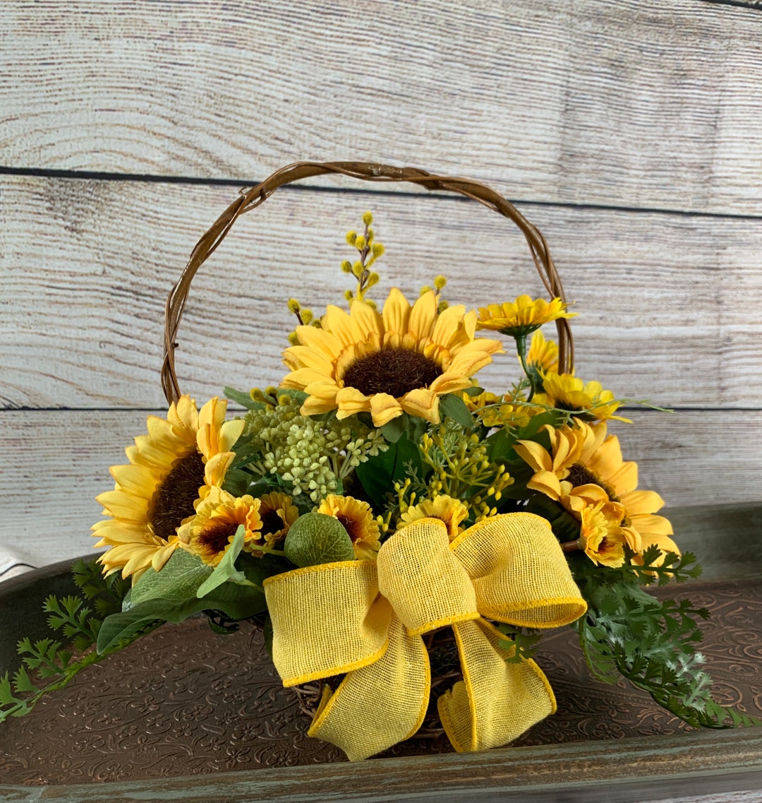 Sunflower Basket - Etsy