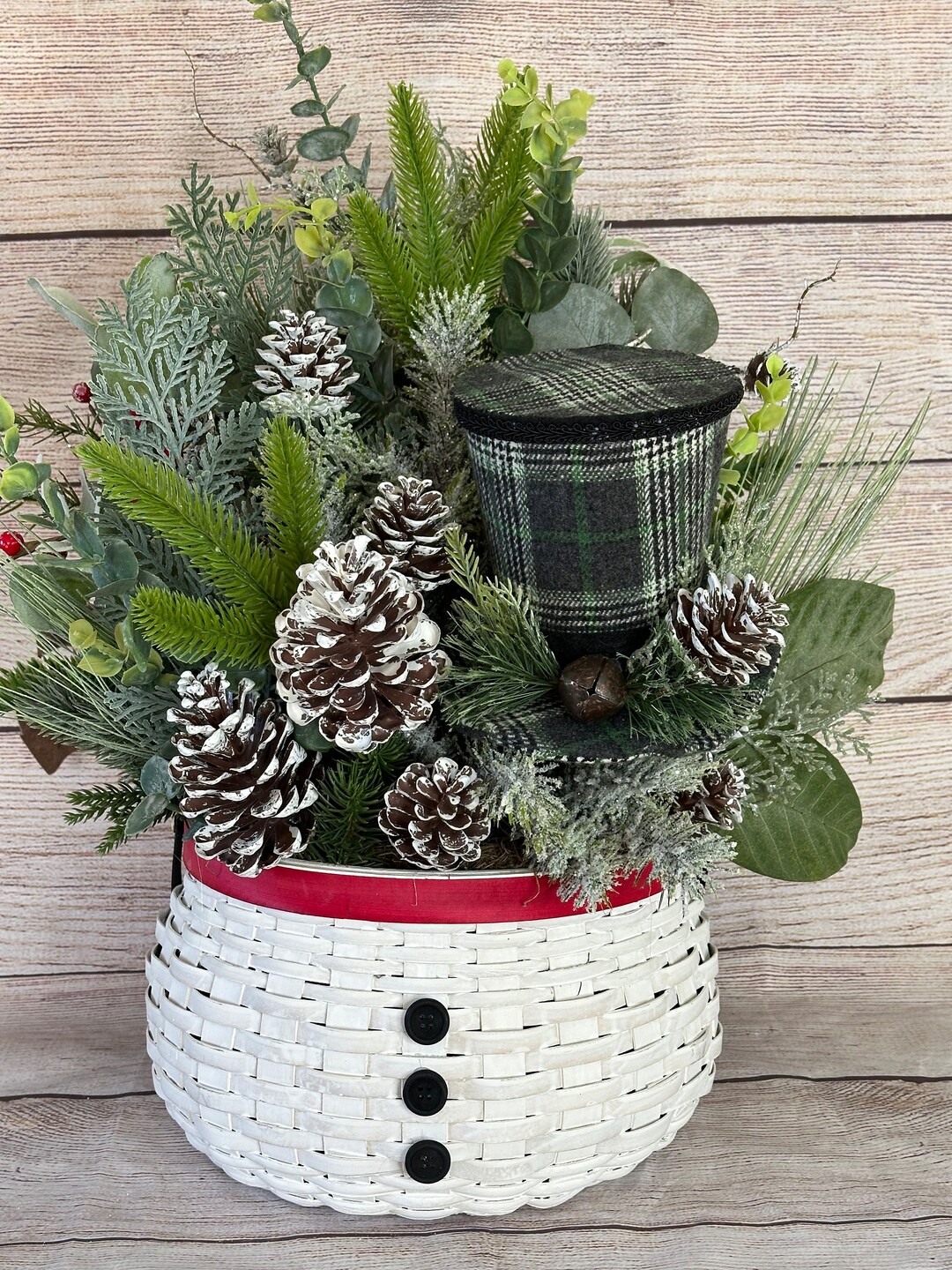 Winter Snowman Basket XL - Etsy