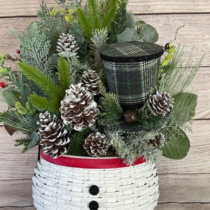 Winter Snowman Basket XL - Etsy