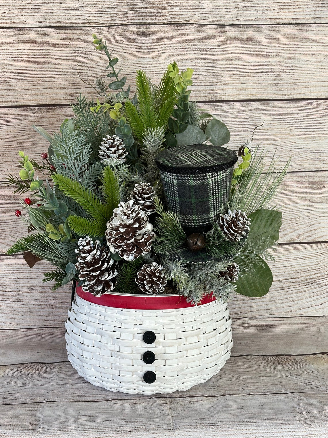 Winter Snowman Basket XL - Etsy