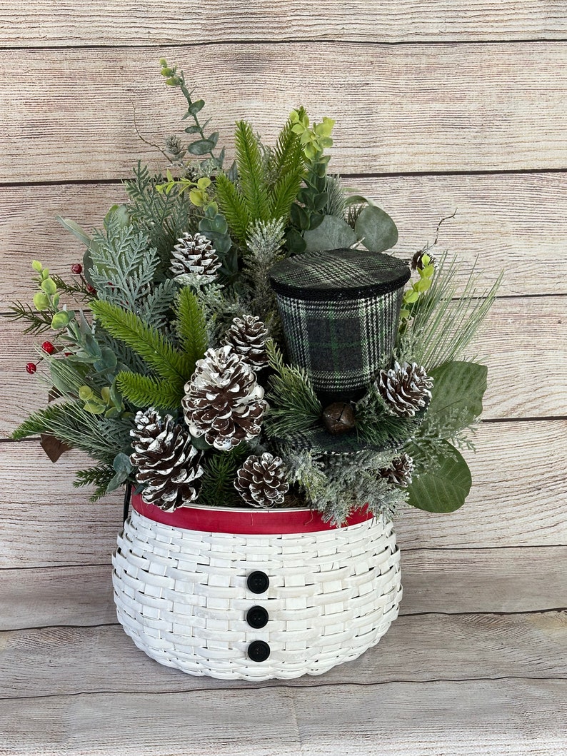 Winter Snowman Basket XL - Etsy