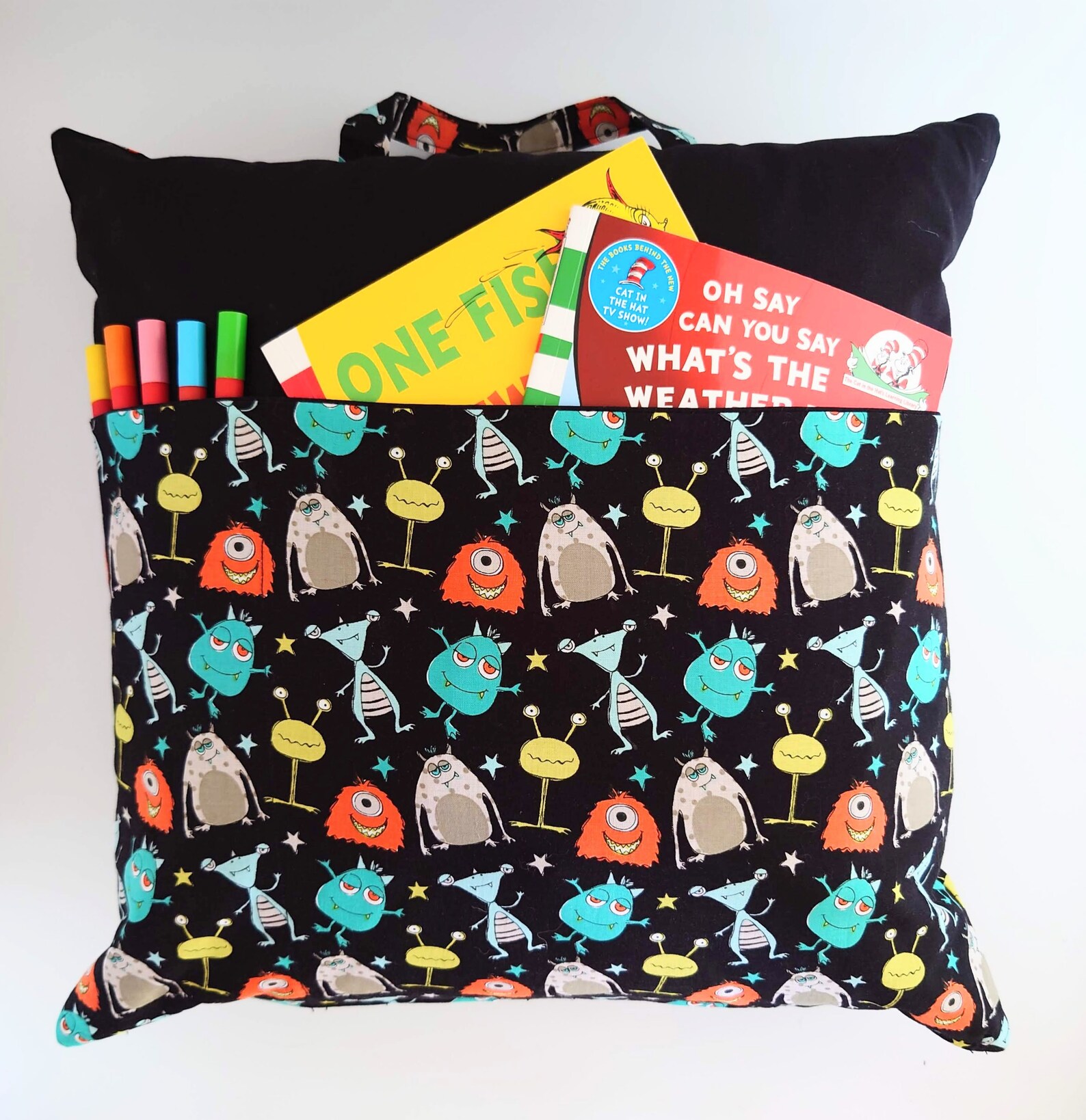 Book Cushion Children's Reading Cushion Alien Reading | Etsy