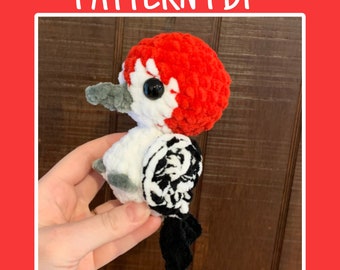 Red-bellied Woodpecker Written Crochet Pattern Realistic Garden Bird ...