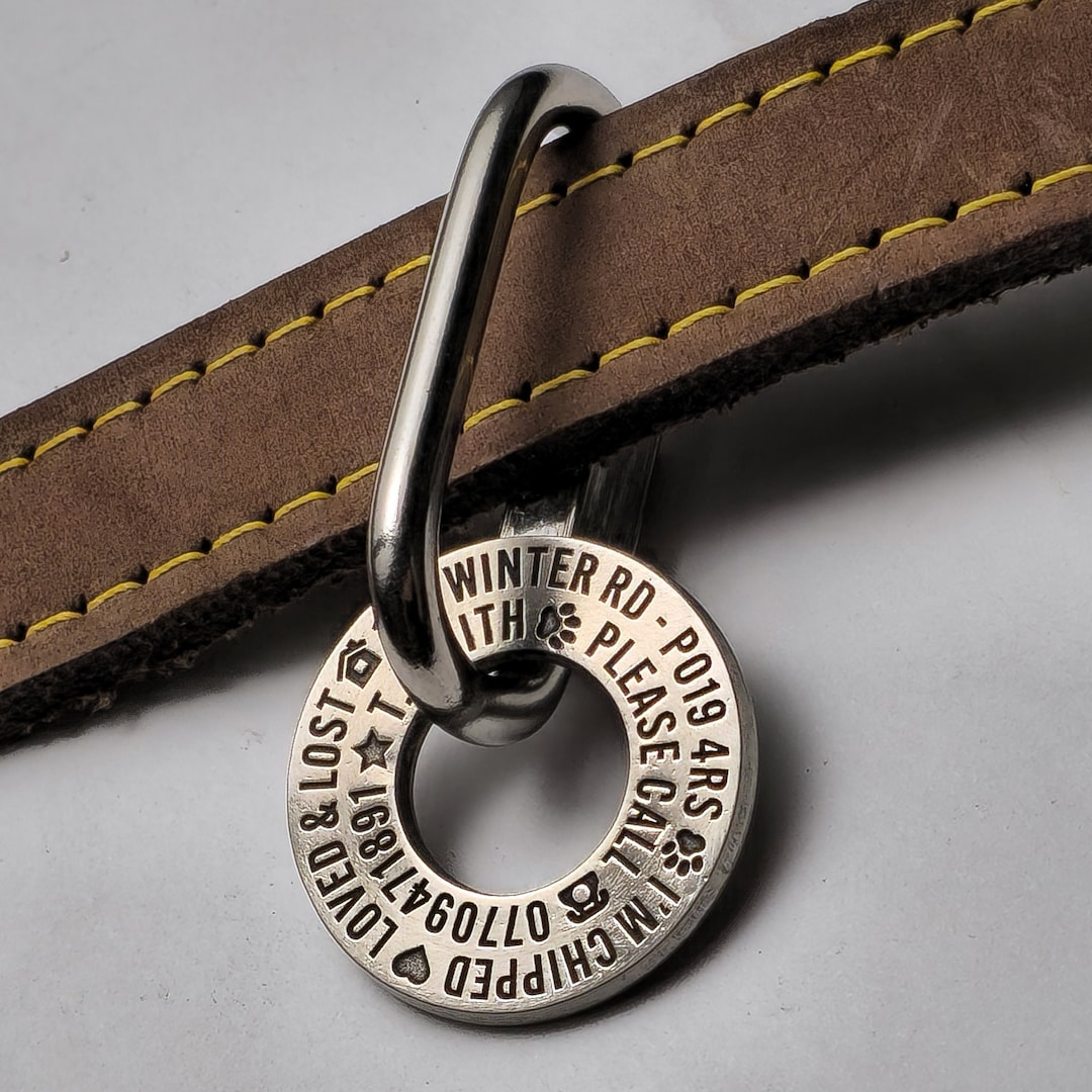 Heavy Duty, Deep Engraved, Stainless Steel Dog / Pet ID Tag With ...