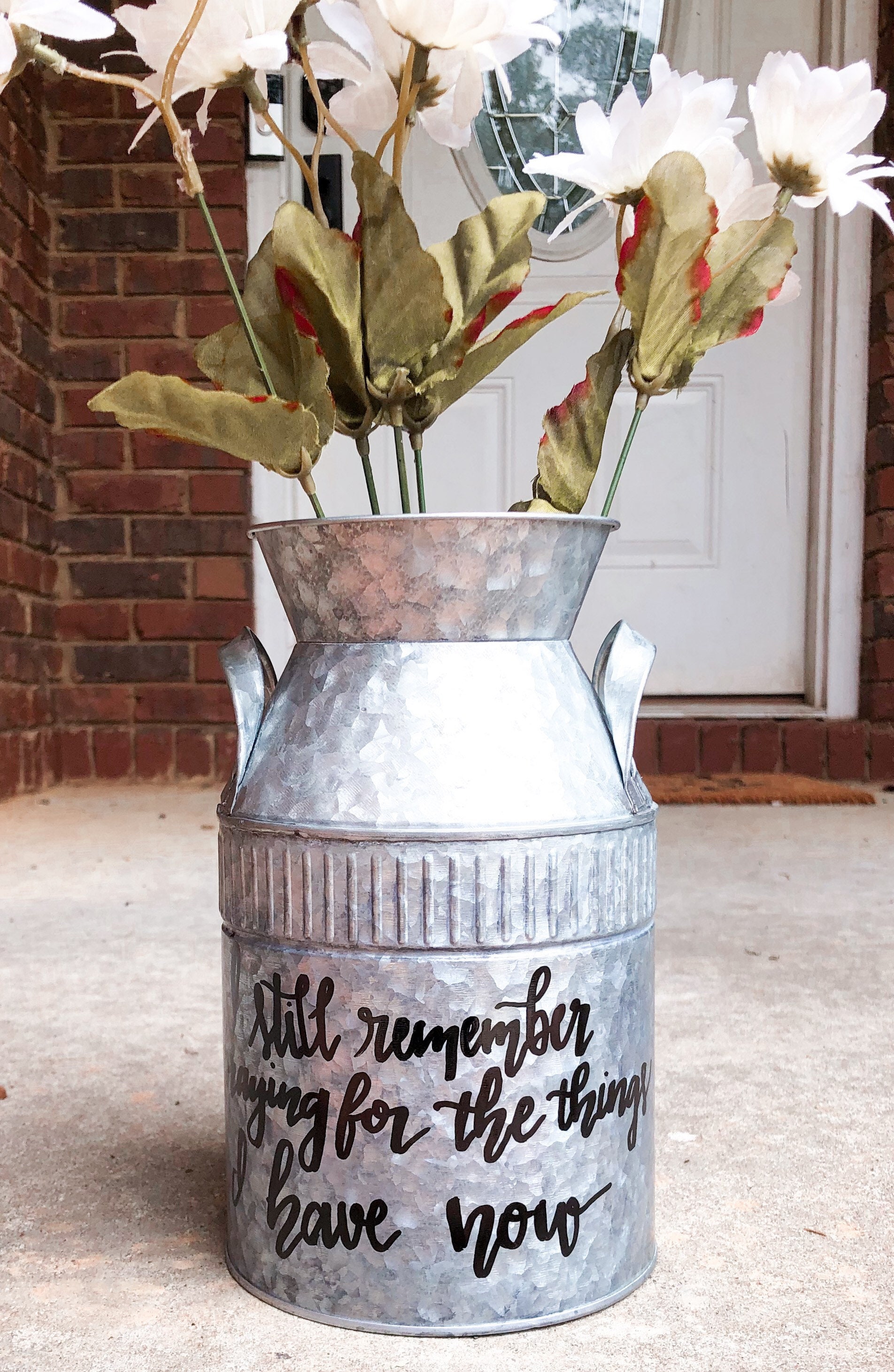 Personalized Handlettered Galvanized Milk Jugs | Home Decor | Kitchen ...