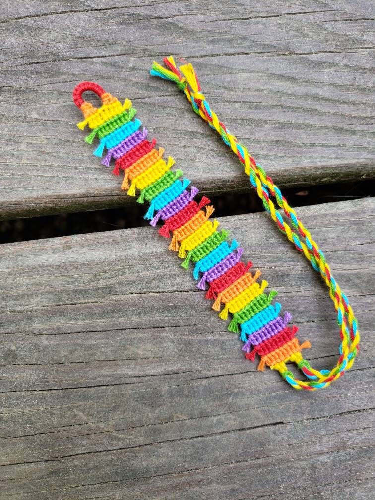 Pride Flag and Rainbow Handmade Knotted Friendship Bracelets - Etsy