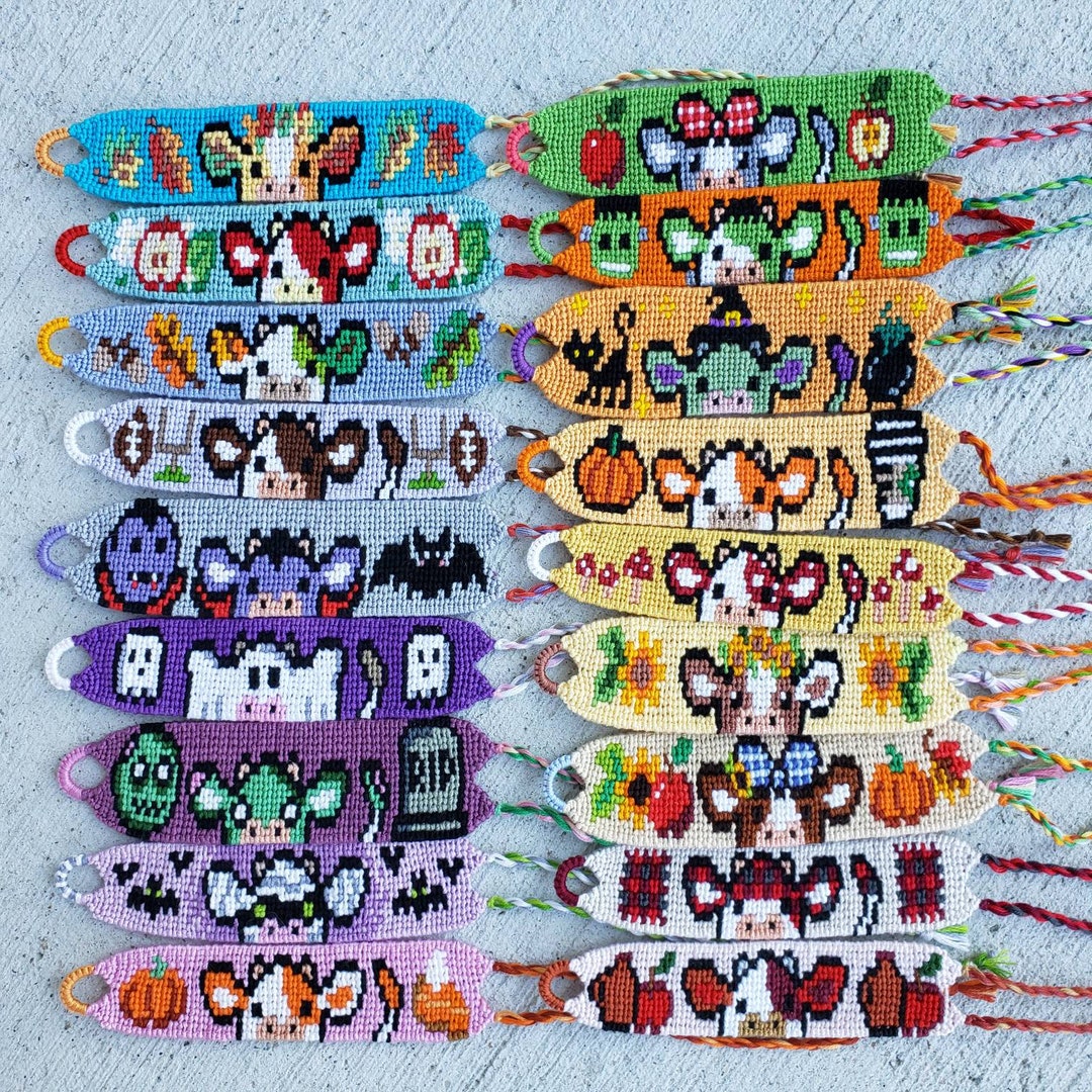 Fall and Halloween Cow Friendship Bracelets - Etsy