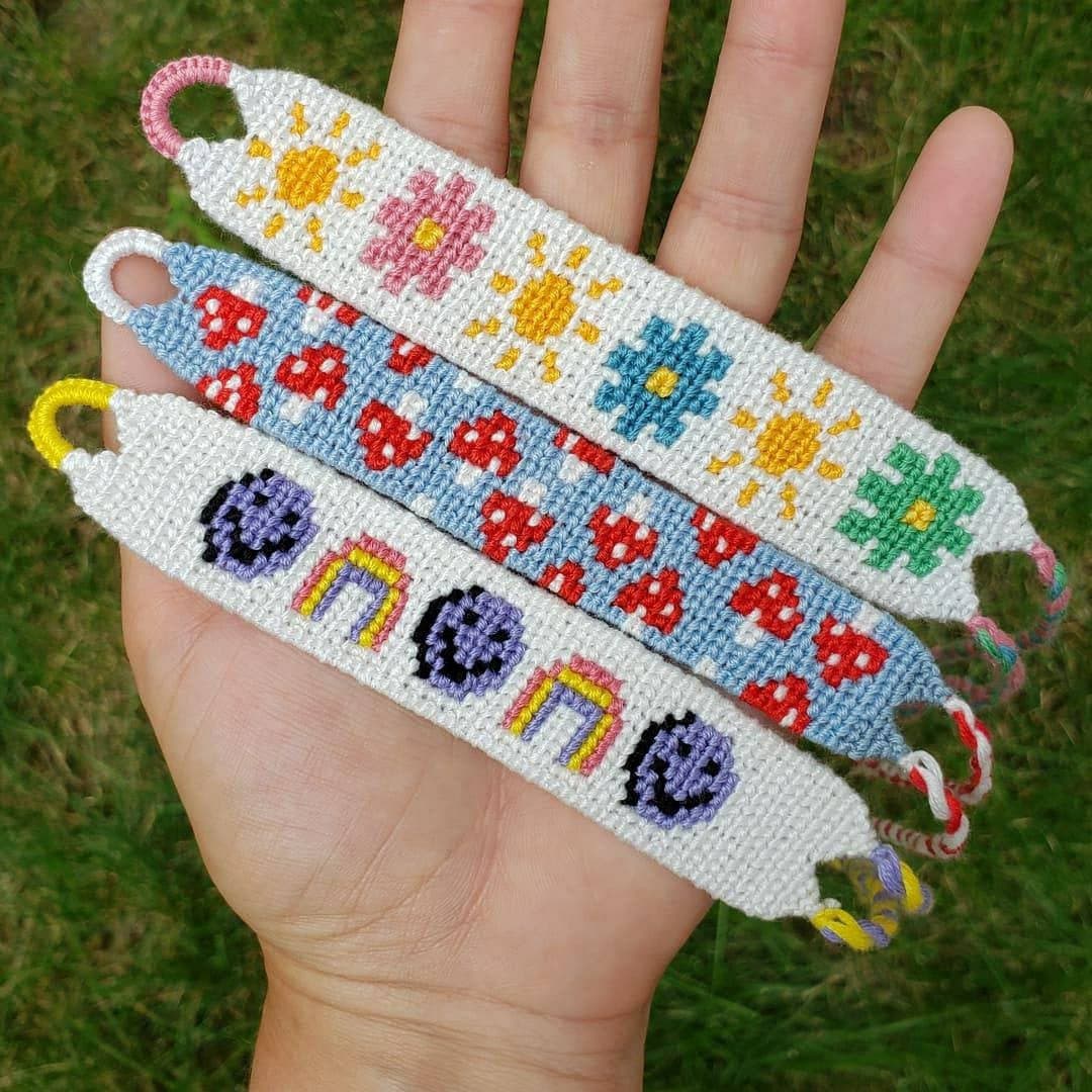Preppy Colorful Handmade Friendship Bracelets - Etsy