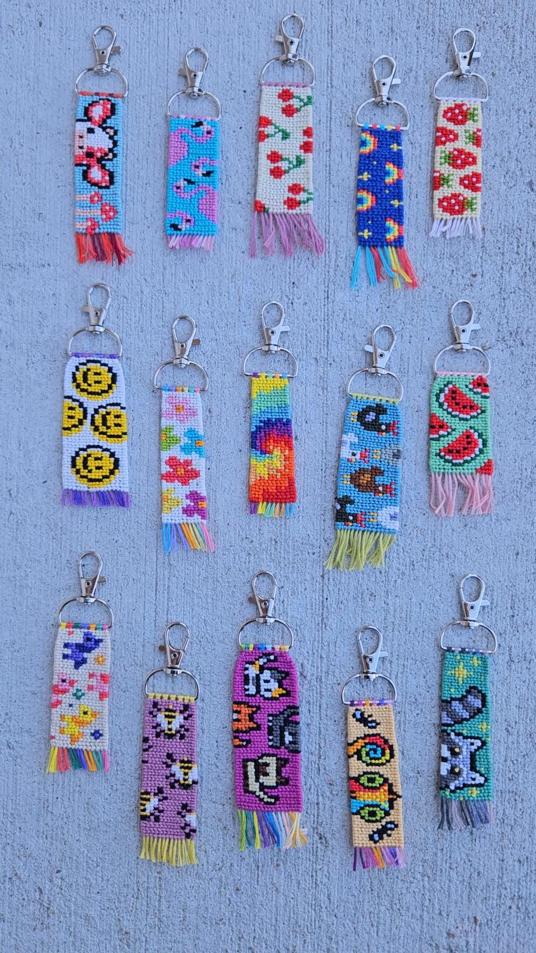 Colorful Handmade Knotted Keychains - Etsy