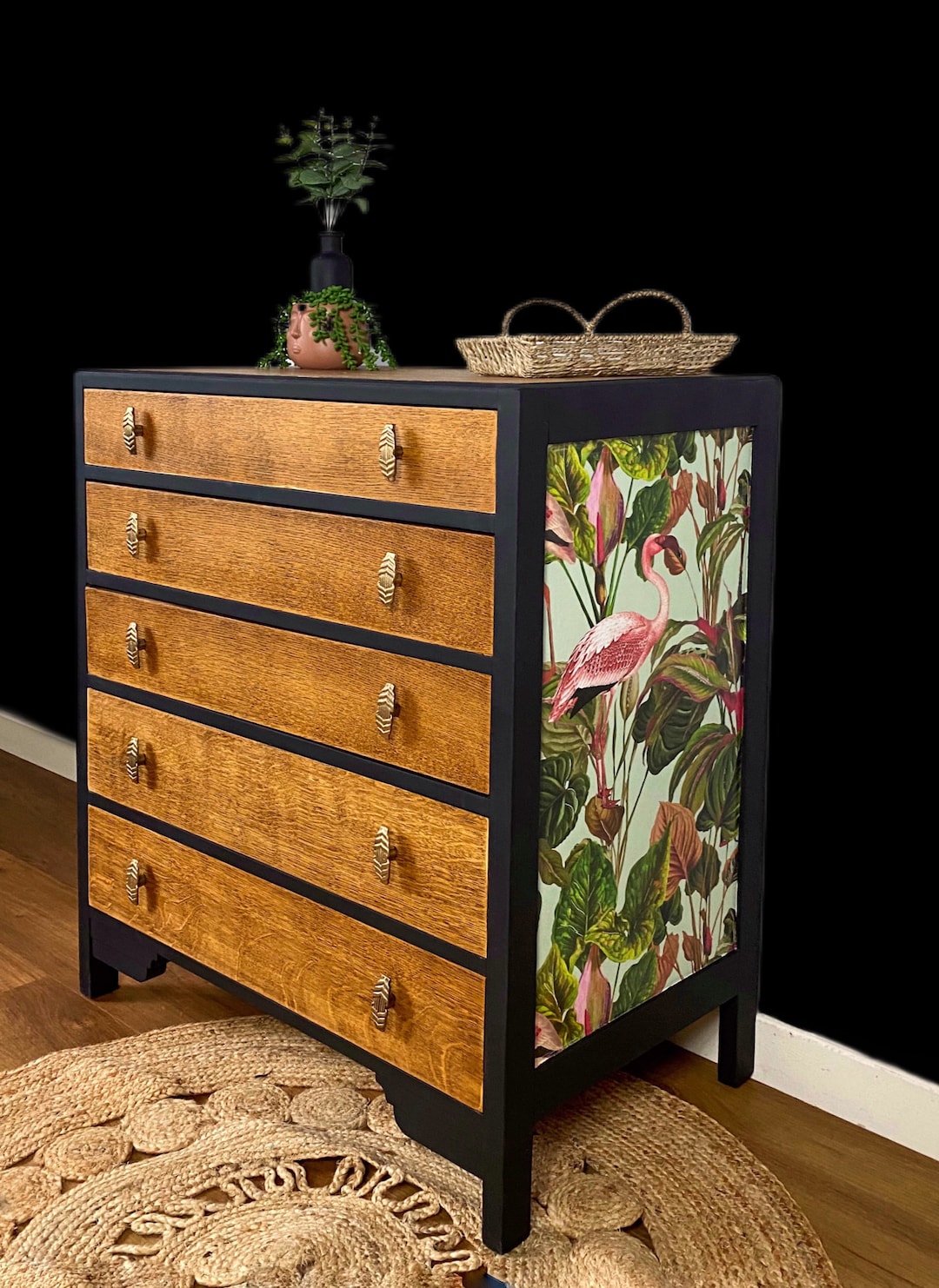 Rustic Vintage Chest of Drawers Fully Restored With Original Handles ...