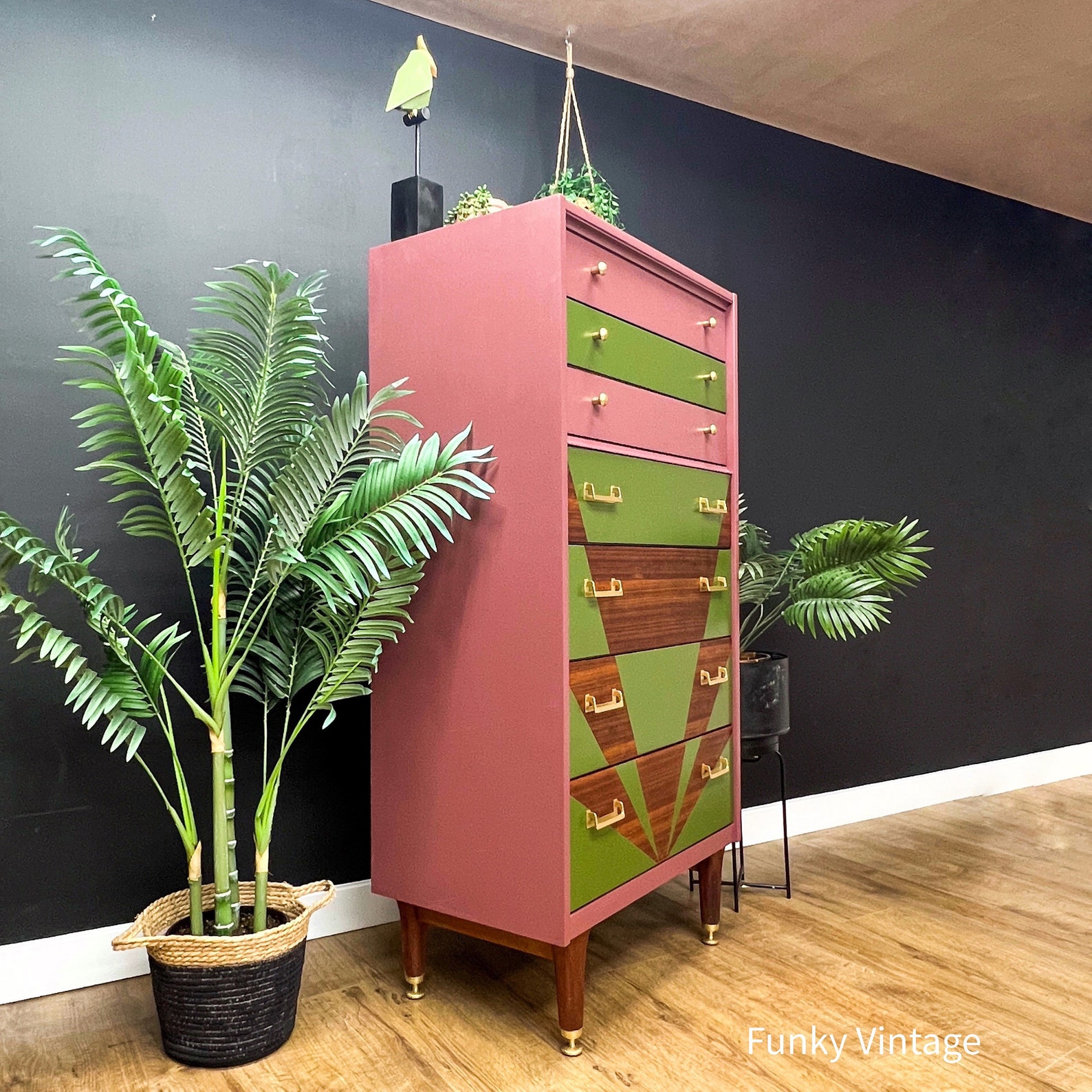 Gplan Egomme Tallboy Upcycled Geometric Funky Design *SOLD but Contact ...