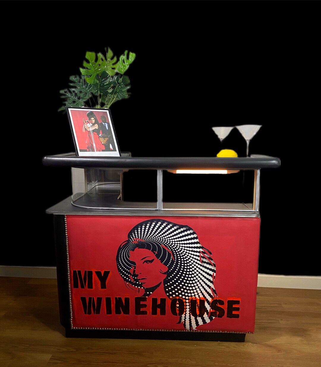 SOLD Amy Winehouse Retro Home Bar , Mid Century Cocktail Bar , Funky ...