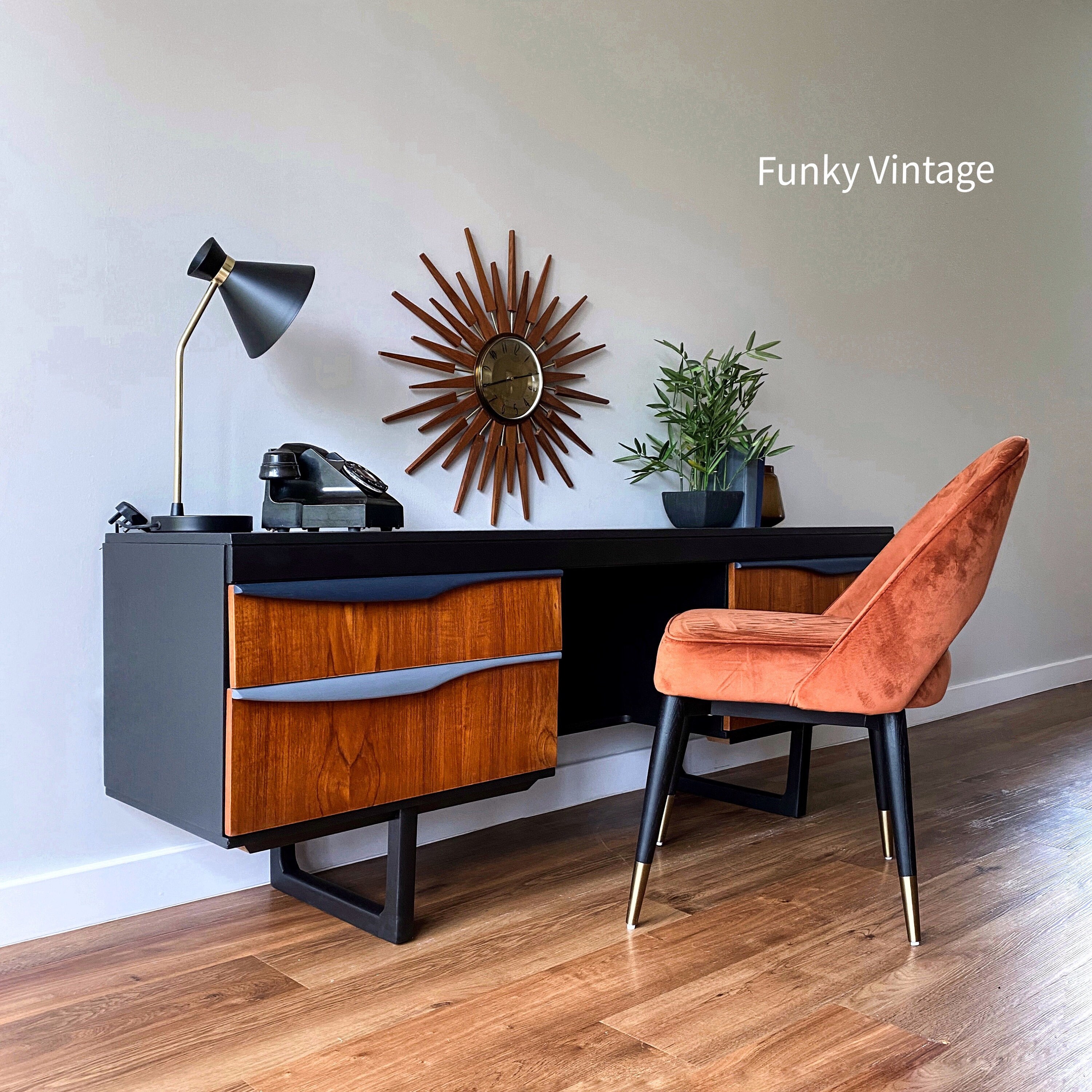 Mid Century Teak Desk Fully Refurbished . Iconic Mid Century Legs ...