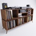 Two Tier Vinyl Record Cabinet Record Storage DJ Cabinet Vinyl Storage ...