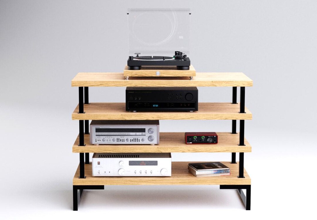 Solid Oak Hifi Rack - Amp Rack - Component Rack - Isolation Record ...