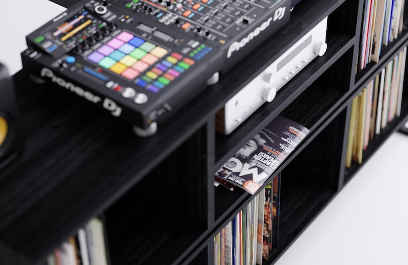 Vinyl Storage Cabinet - Black Edition DJ Cabinet - Record Unit - DJ ...