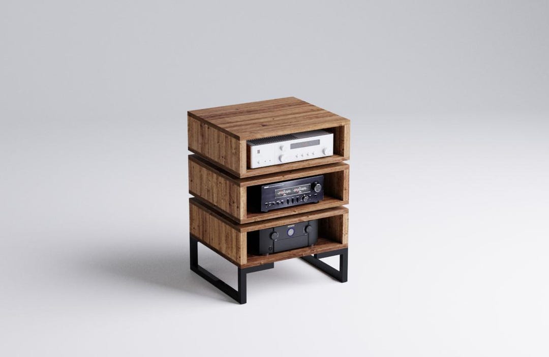 3 Tier Scandinavian Hi Fi Rack, Audio Rack - Component Rack - Amplifier ...