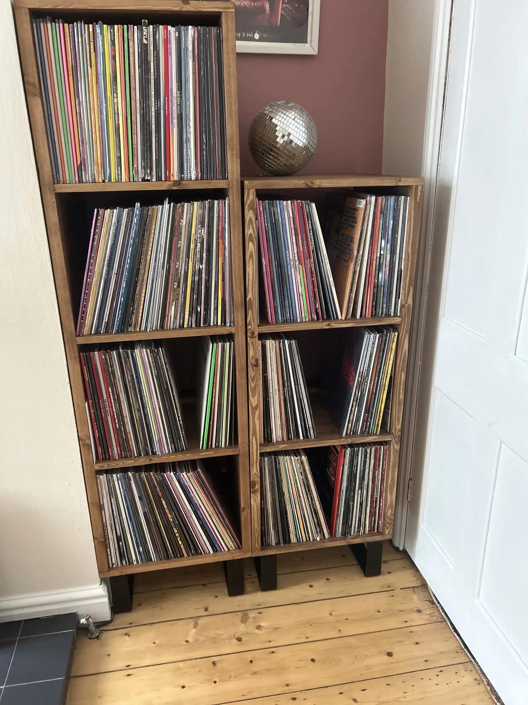 The Tower - Vertical Tall Vinyl Storage Cabinet - Vinyl Record Storage ...