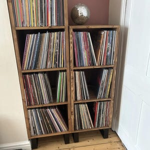 The Tower - Vertical Tall Vinyl Storage Cabinet - Vinyl Record Storage ...