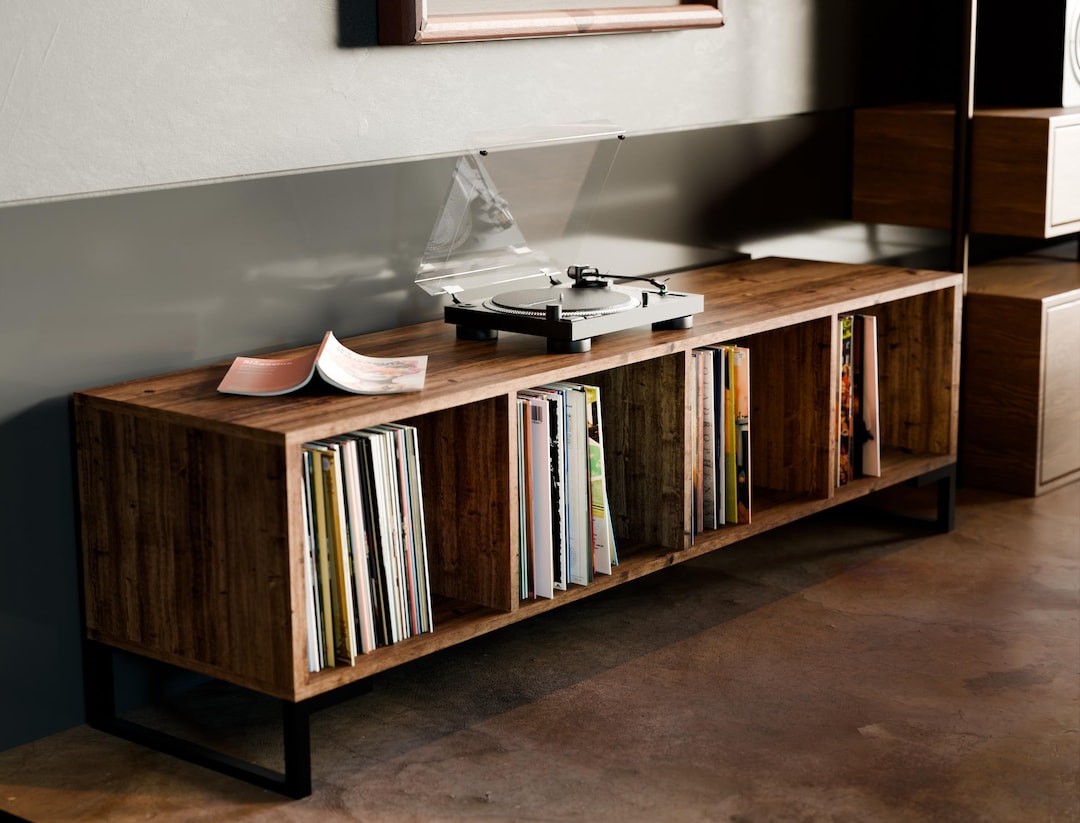 Vinyl Storage Unit - Vinyl Record Cabinet - Record Player Stand - TV ...