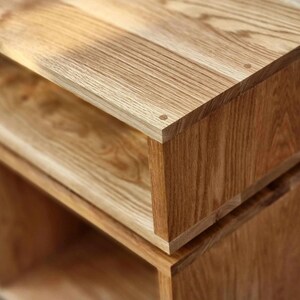 Solid Oak Vinyl Record Cabinet With Isolation American White Oak Vinyl ...