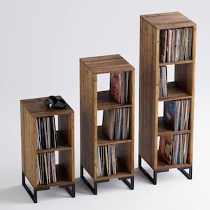 The Tower - Vertical Tall Vinyl Storage Cabinet - Vinyl Record Storage ...