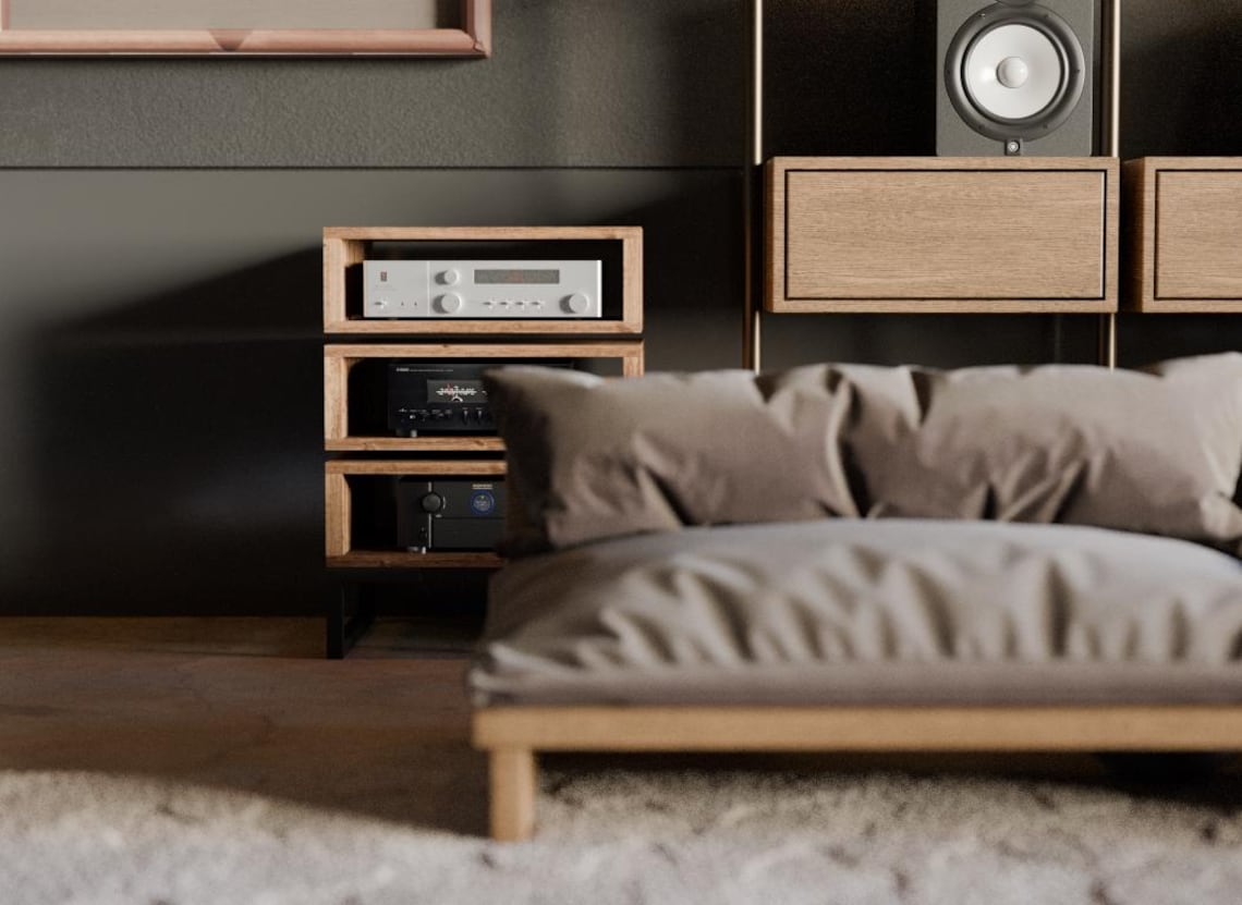 3 Tier Scandinavian Hi Fi Rack, Audio Rack - Component Rack - Amplifier ...
