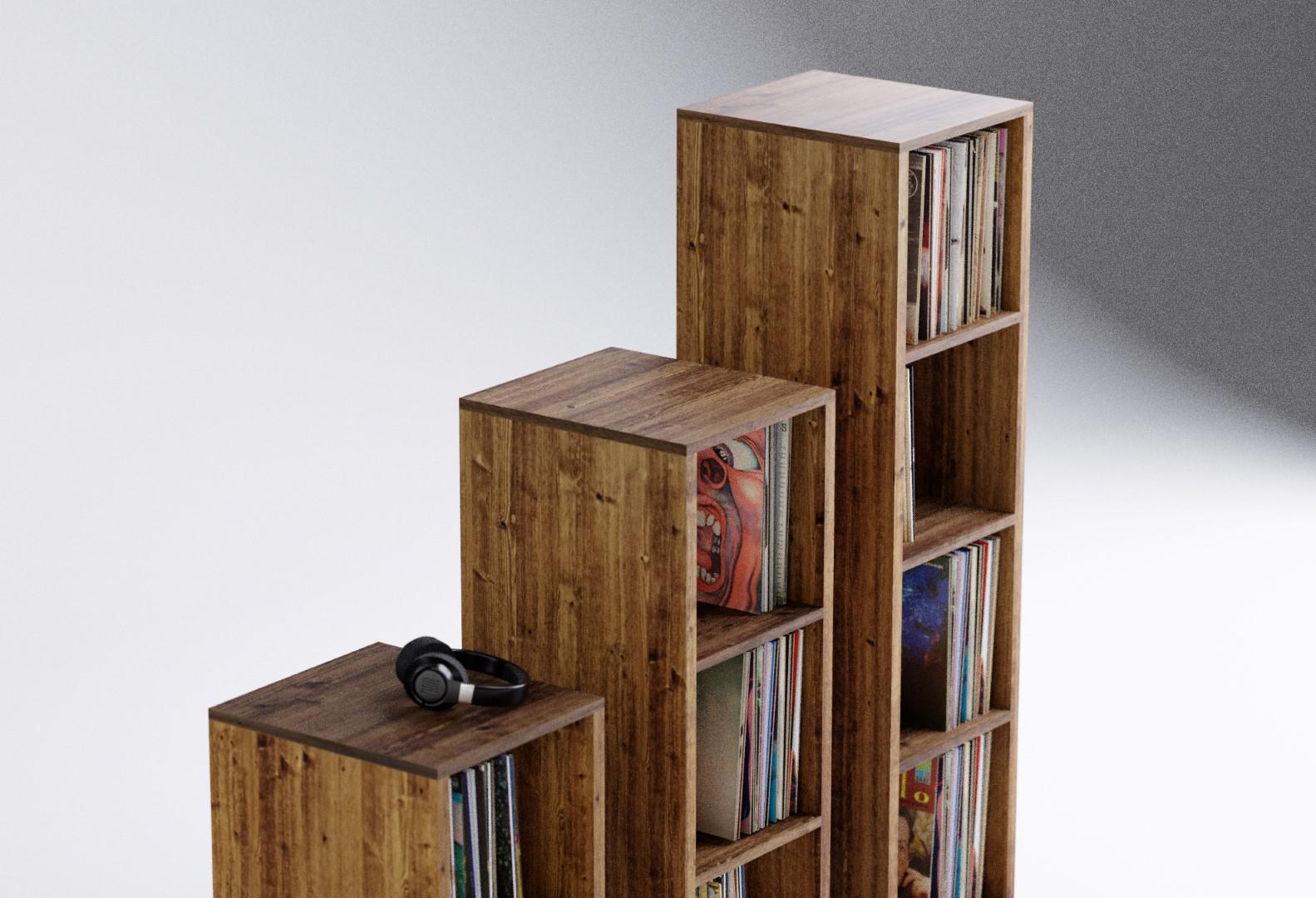 The Tower - Vertical Tall Vinyl Storage Cabinet - Vinyl Record Storage ...