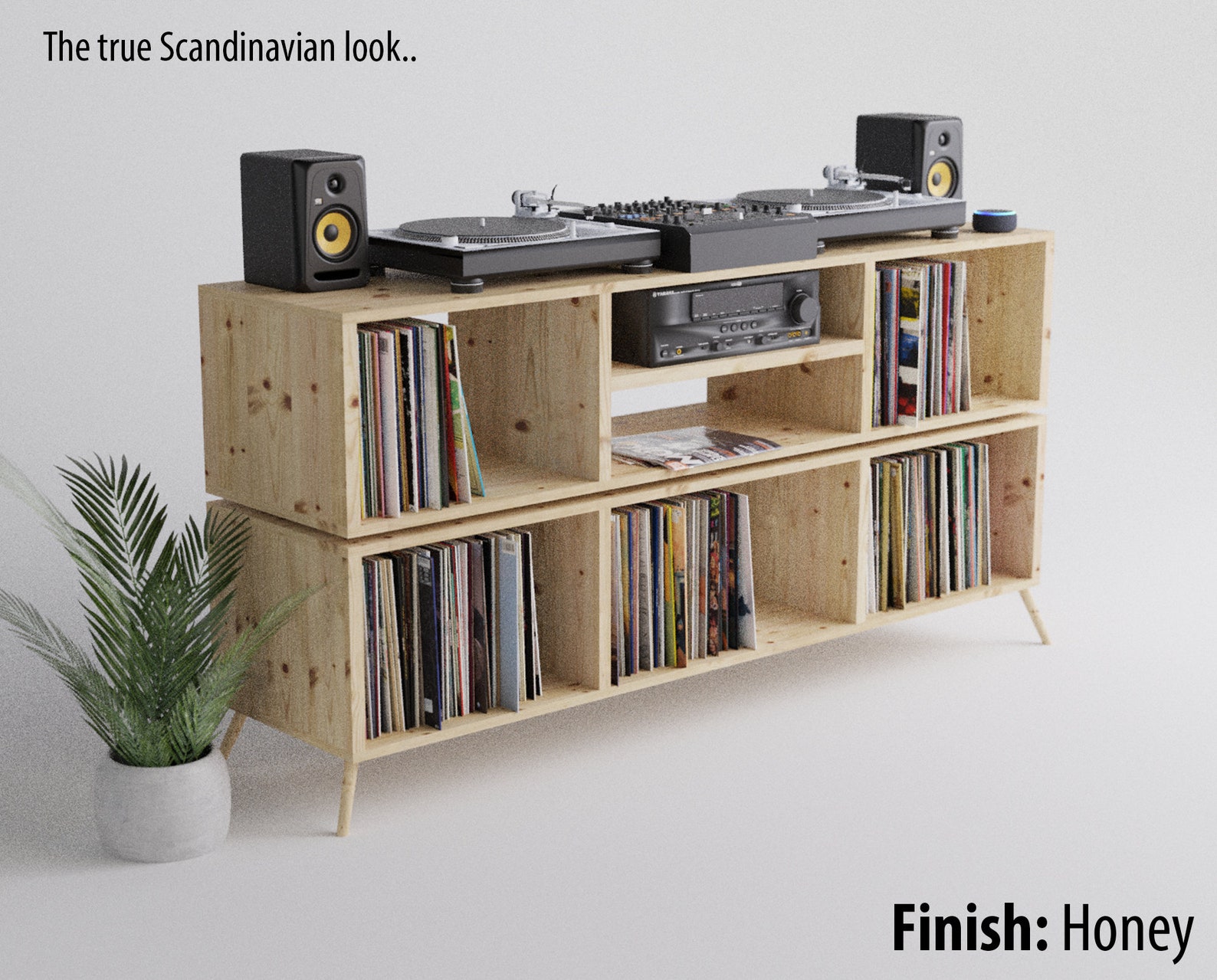 3 Tier Scandinavian Hi Fi Rack Audio Rack Component Rack - Etsy
