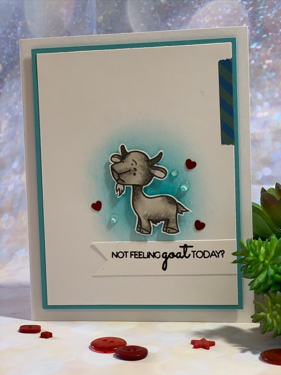 Funny Card Pun Card Goat Card Get Well Card Greeting Card | Etsy