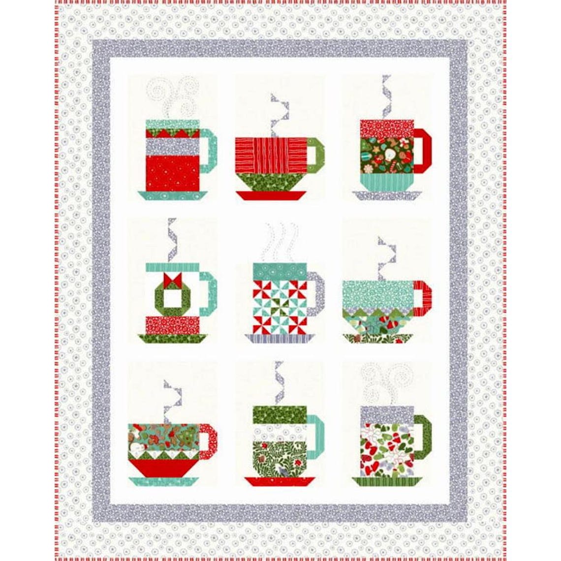 Hot Cocoa Mugs Quilt Pattern: Christmas Winter Holiday Theme (PDF ...