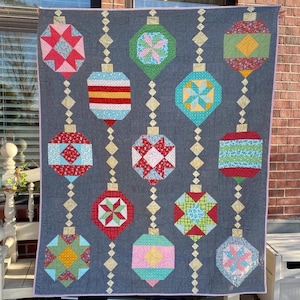 Felicity PDF Quilt Pattern, Christmas Tree Ornaments, Festive Modern or ...