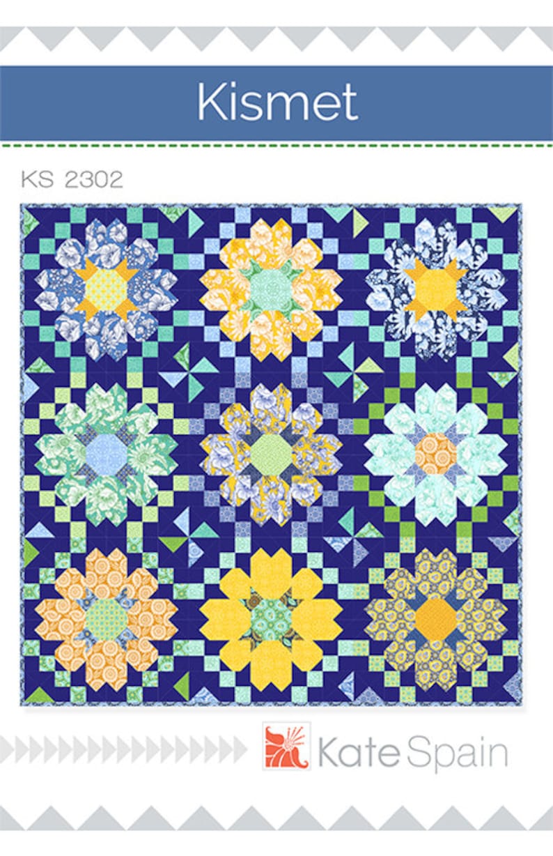 Kismet PDF Quilt Pattern, Cute Spring Flowers and Pinwheels Pattern - Etsy