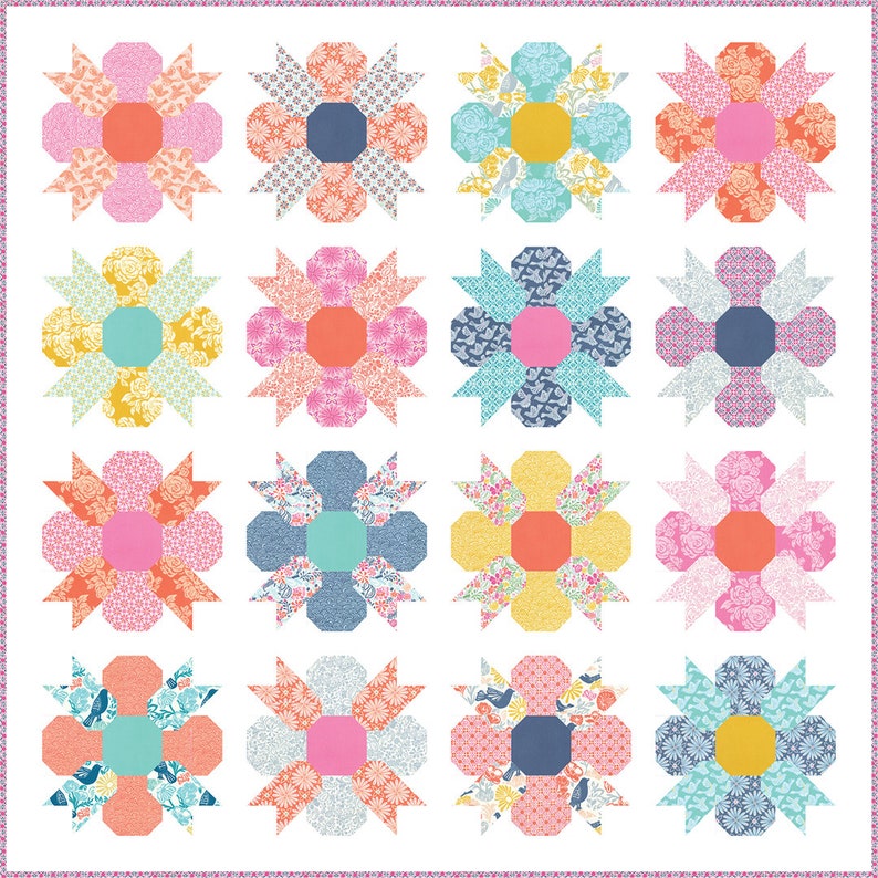 Morning Glory Flower Bouquet PDF Quilt Pattern - Etsy