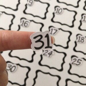 Number Magnets for Magnetic Calendar // Daily Magnets // Amazone Font ...