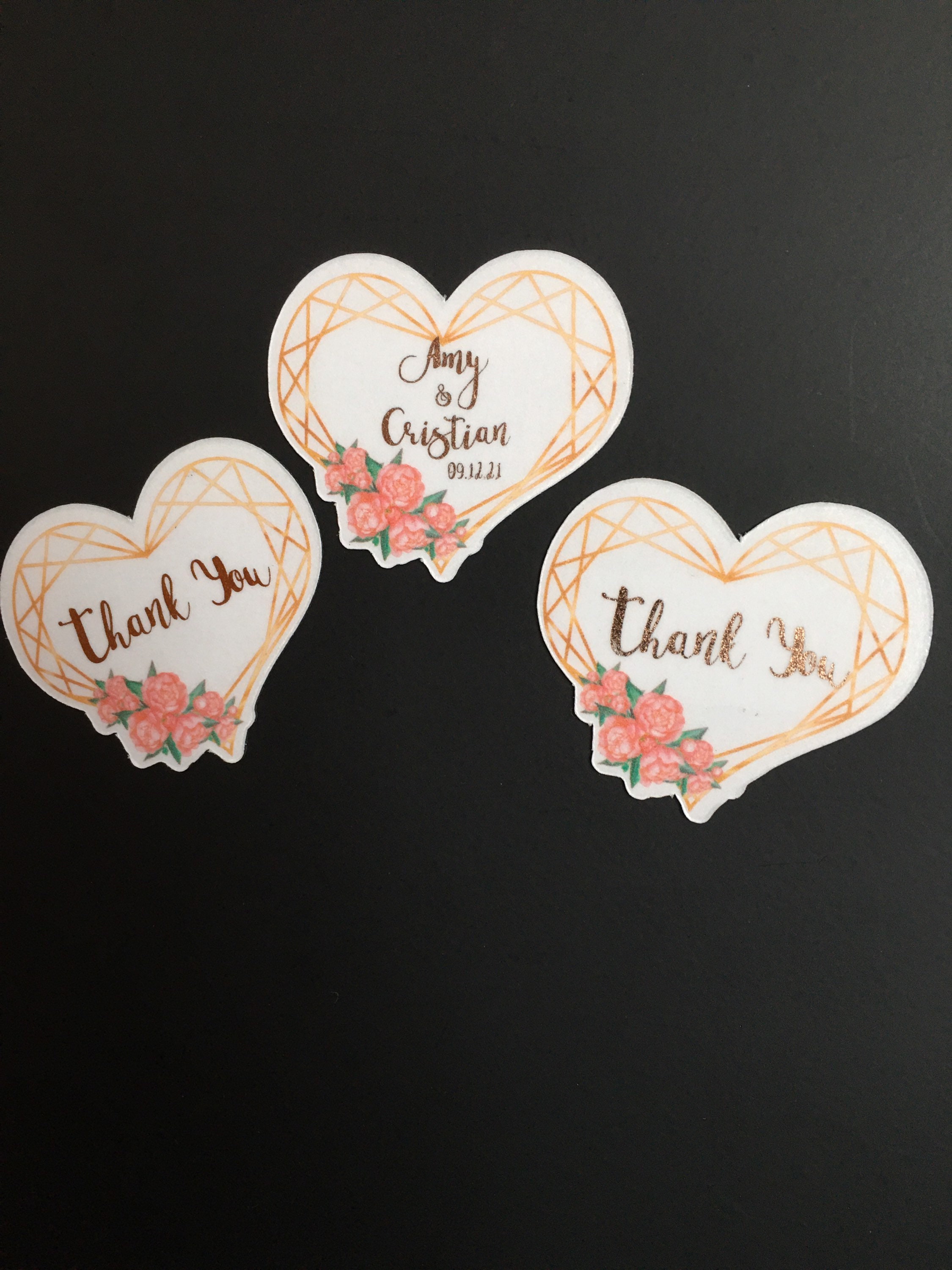 Thank You Magnets for Party Favor // Wedding Party Favor // Bridal ...