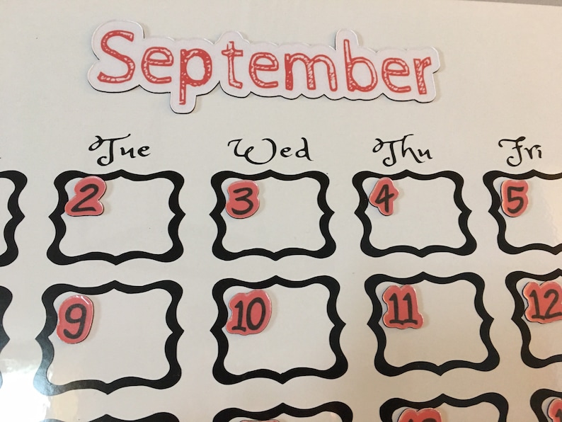 Calendar Magnets // Planner Months Magnets // Colorful | Etsy