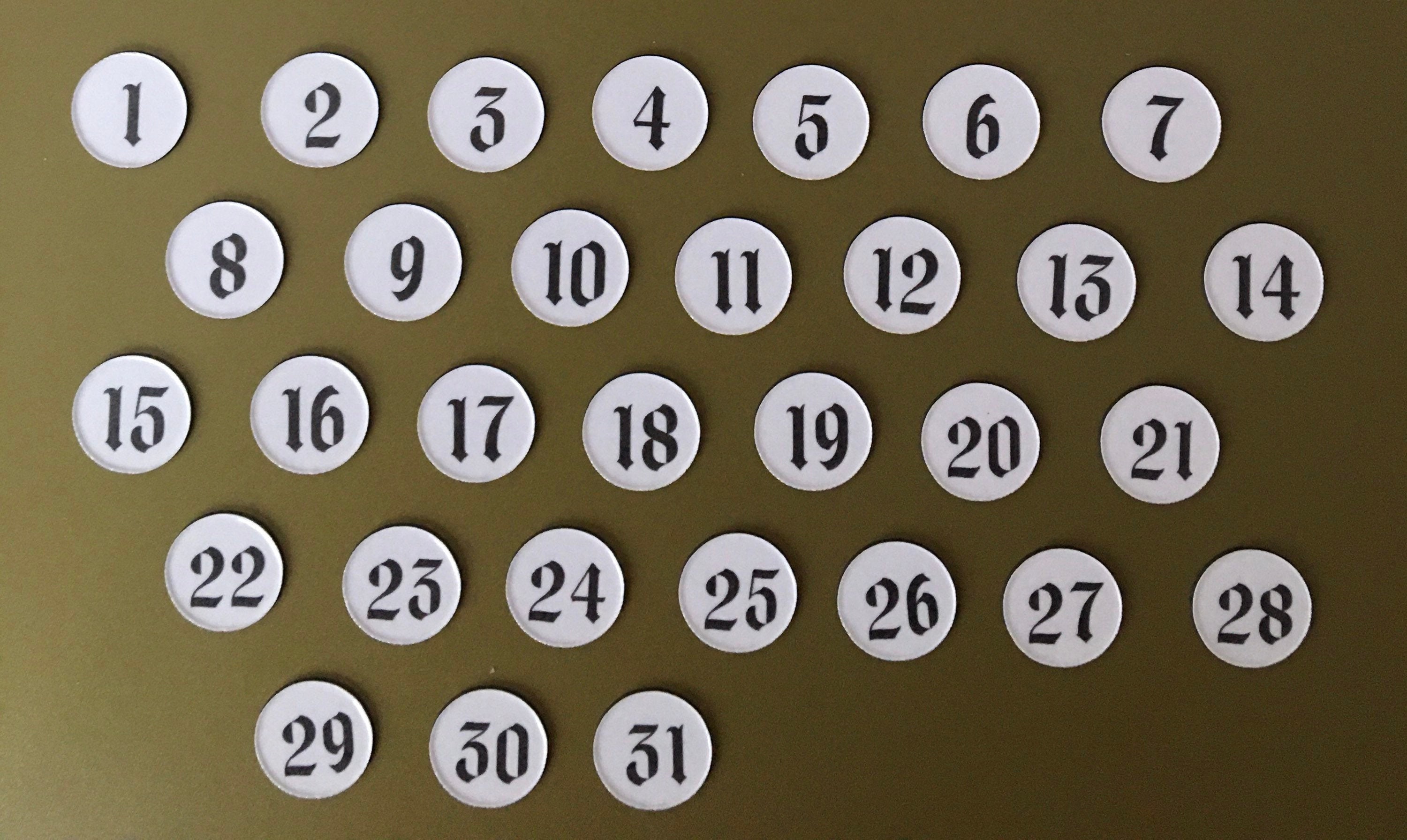 Number Magnets for Magnetic Calendar // Day Magnets // BEST SELLER ...